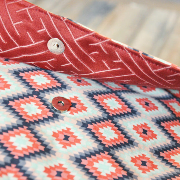 Pink and Navy Blue Aztec Print Mini Messenger Bag – Joanna Stanek